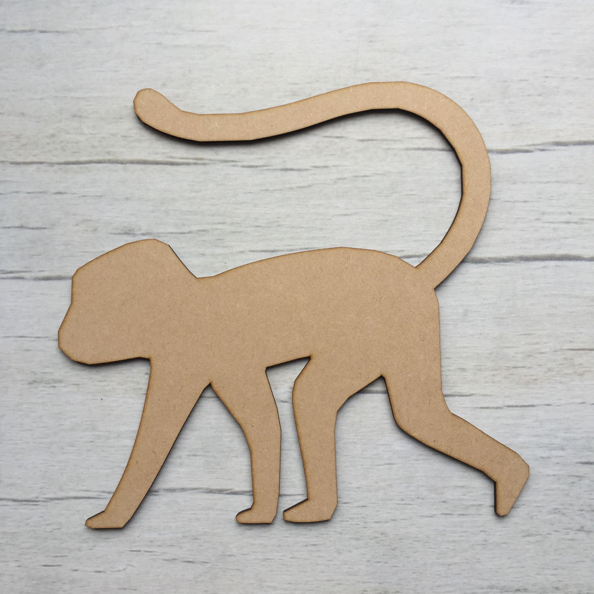 Monkey 2 - Animal-themed Wooden Bases for DIY Art and Craft Projects ...