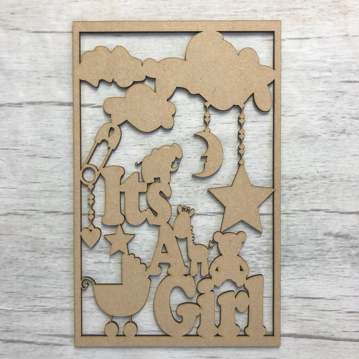 Box topper - Keepsake memory box - baby girl - DIY Wooden Bases for ...