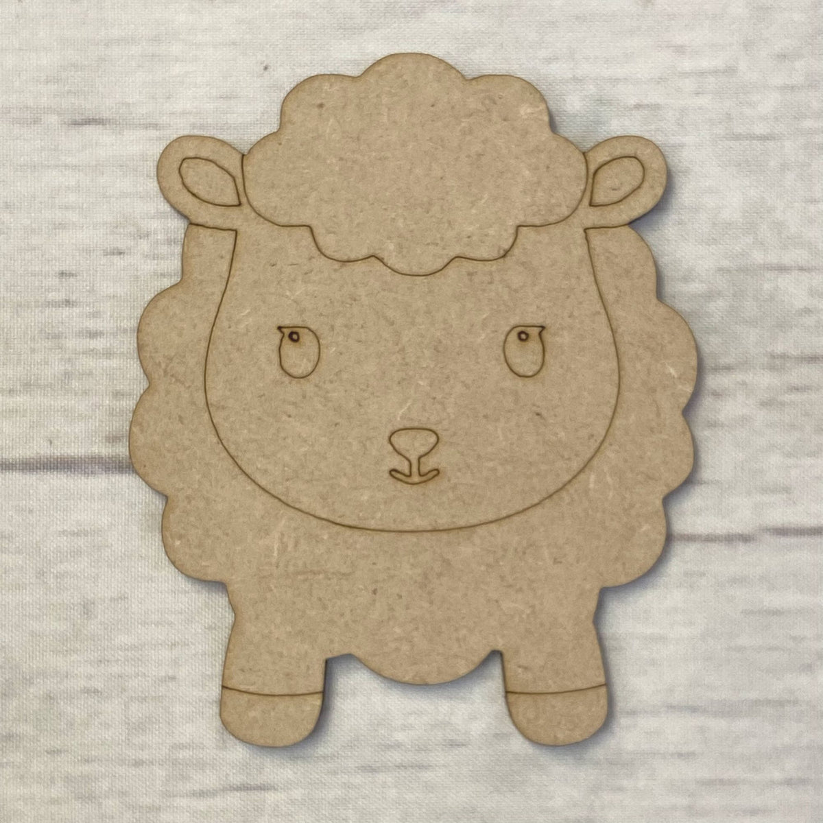 Lamb - Engraved - Animal-themed Wooden Bases for DIY Art and Craft ...