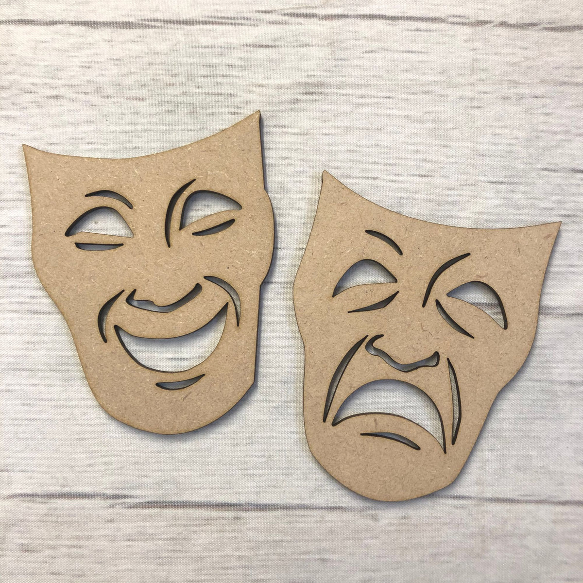 Theatre masks - Recreation-themed Wooden Bases for DIY Crafty Projects ...
