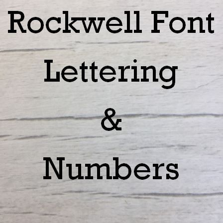 Rockwell font Letters words and names - Alphanumeric Wooden Bases for ...
