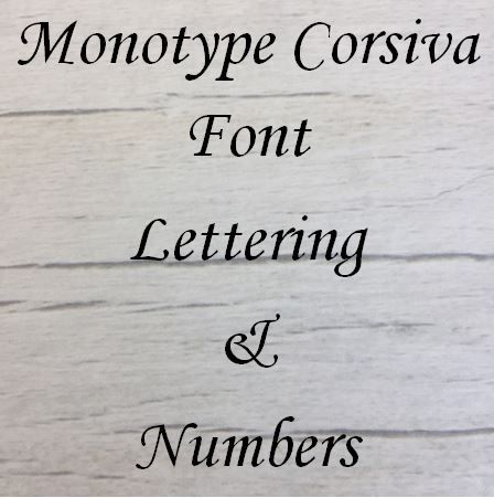 Monotype Corsiva font Letters words and names - Alphanumeric Wooden ...