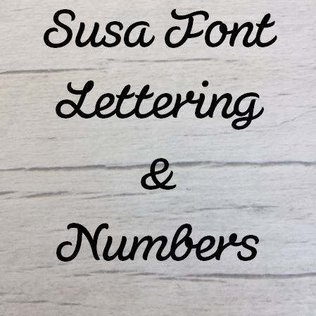 Susa font Letters words and names - Alphanumeric Wooden Bases for DIY ...